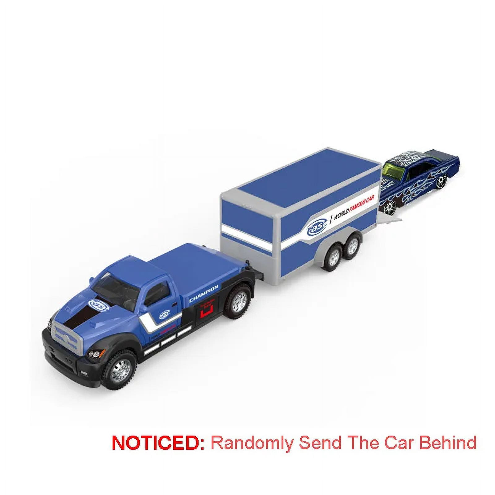 Scale 1:64 Container Alloy Trailer Model Toy Car Diecast Metal Movable ...