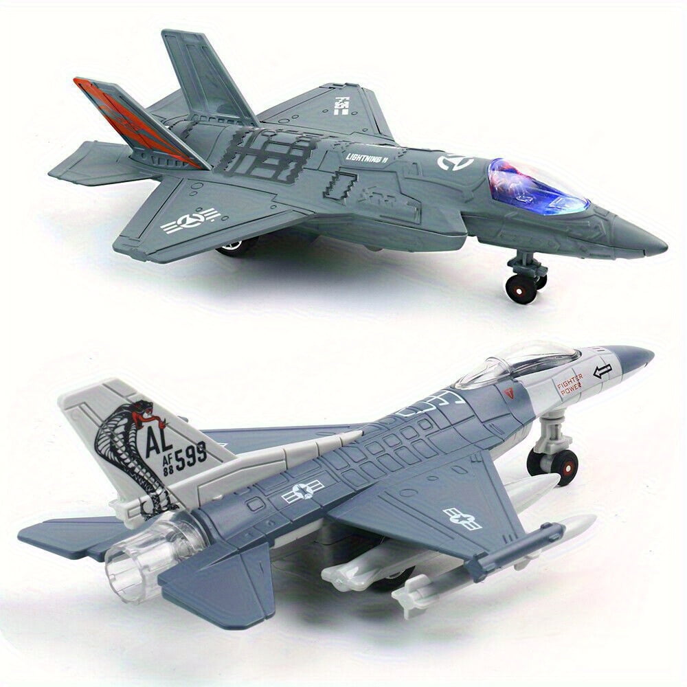 Scale 1:72 (F-35 + F-16 ) Fighter Jet Aircraft Diecast Plane Model with ...