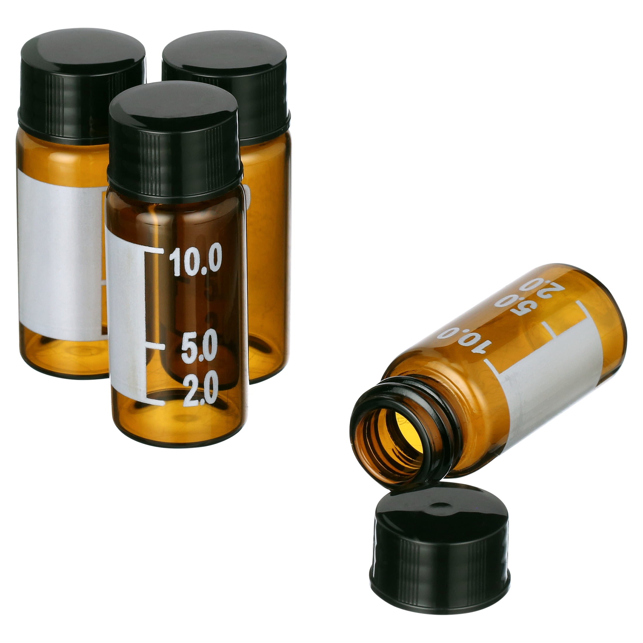 Scale Amber Glass Bottle 10ml Small Sample Vials with Writing Patch and ...