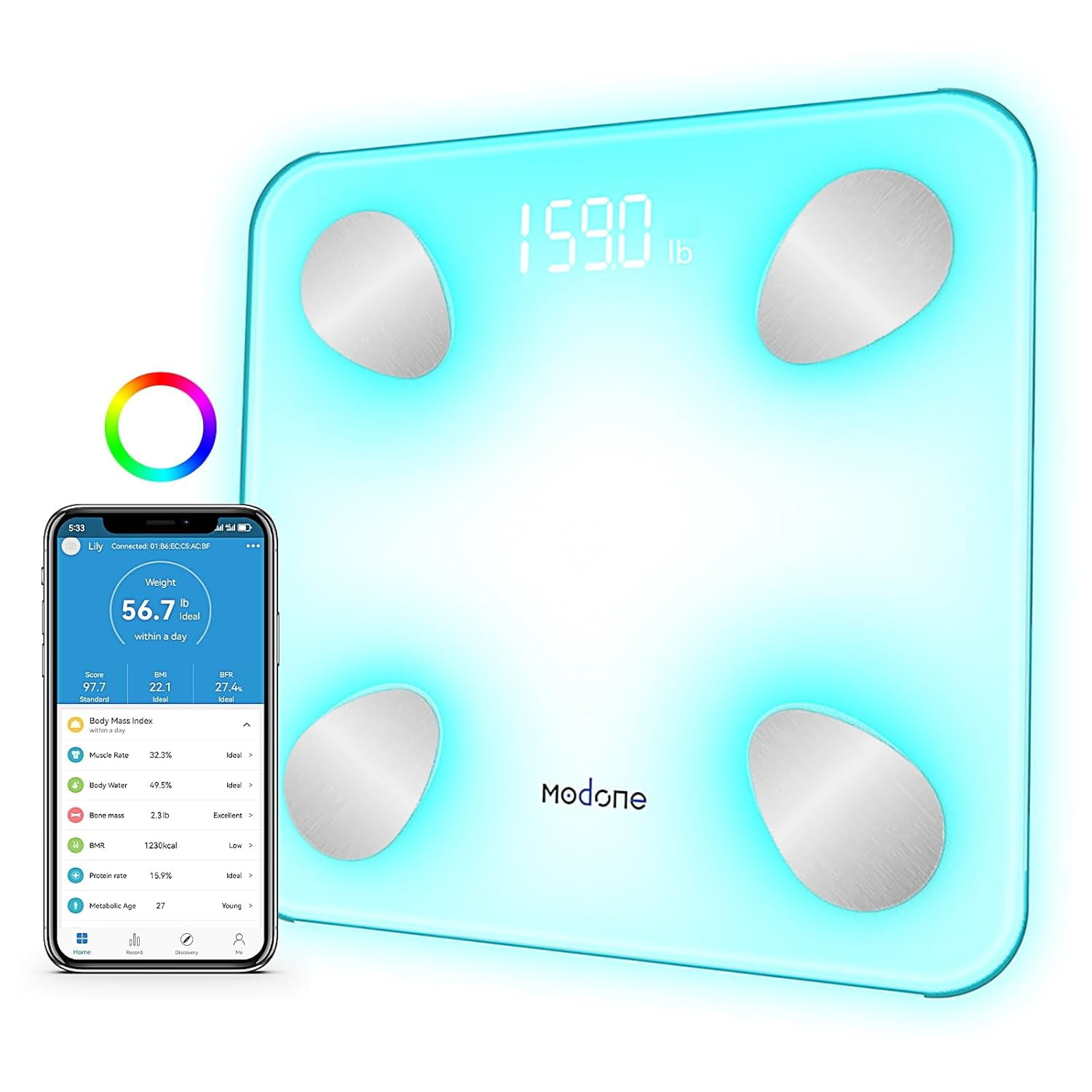 Scale for Body Weight, Digital Weight with Color-Changing, Most ...