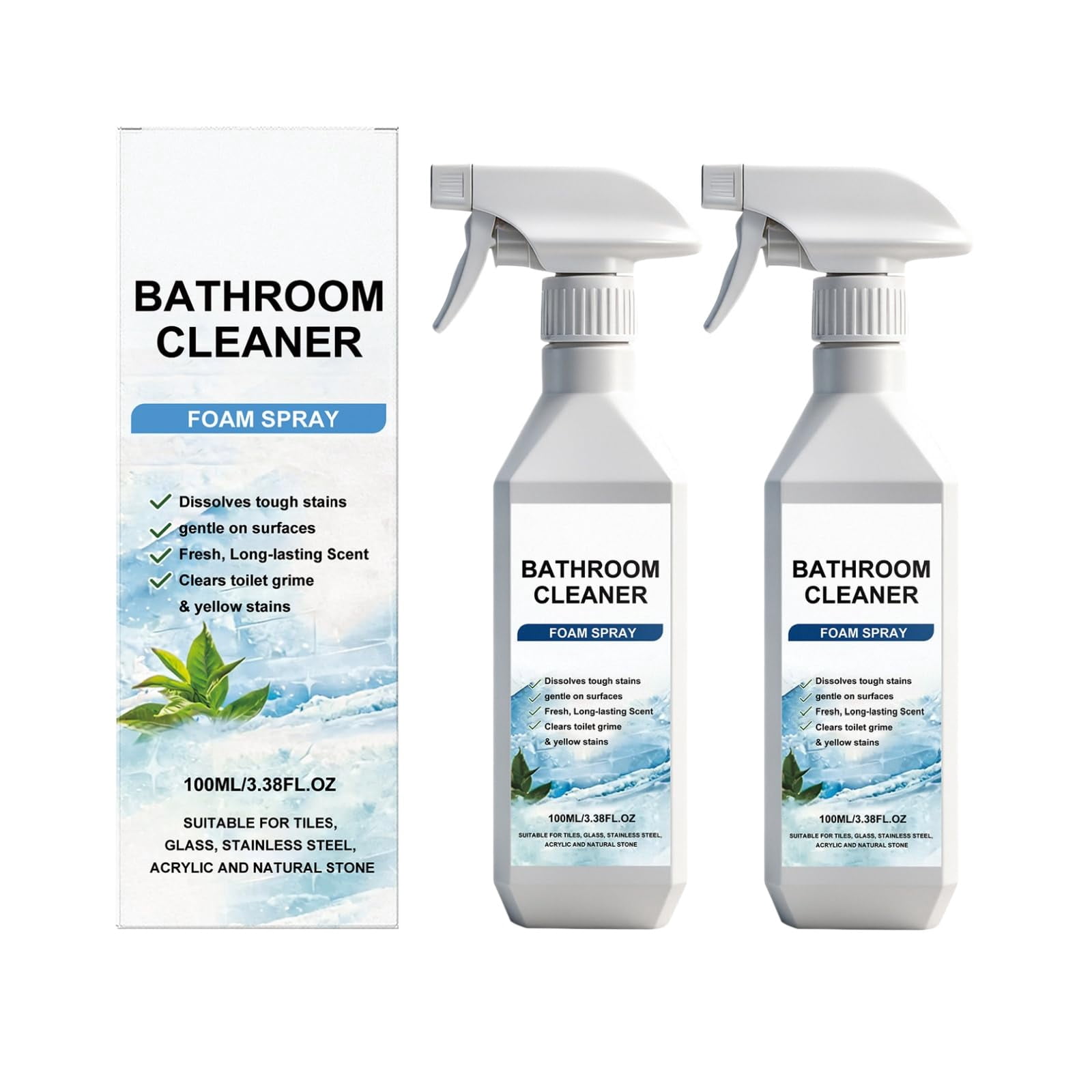 Scale Remover Bathroom Cleaner Foam Spray,Powerful Descaler for Hard ...