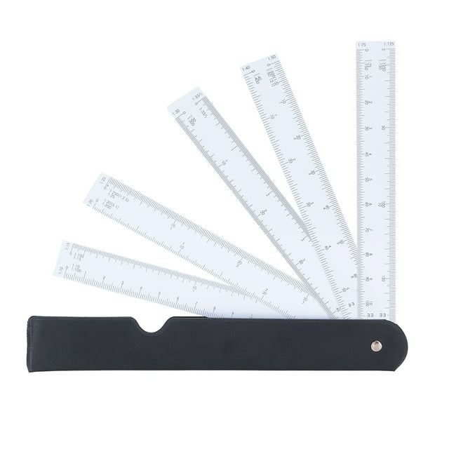 Scale Ruler FanShaped Folding Multi Ratio Measuring Tools for Art ...