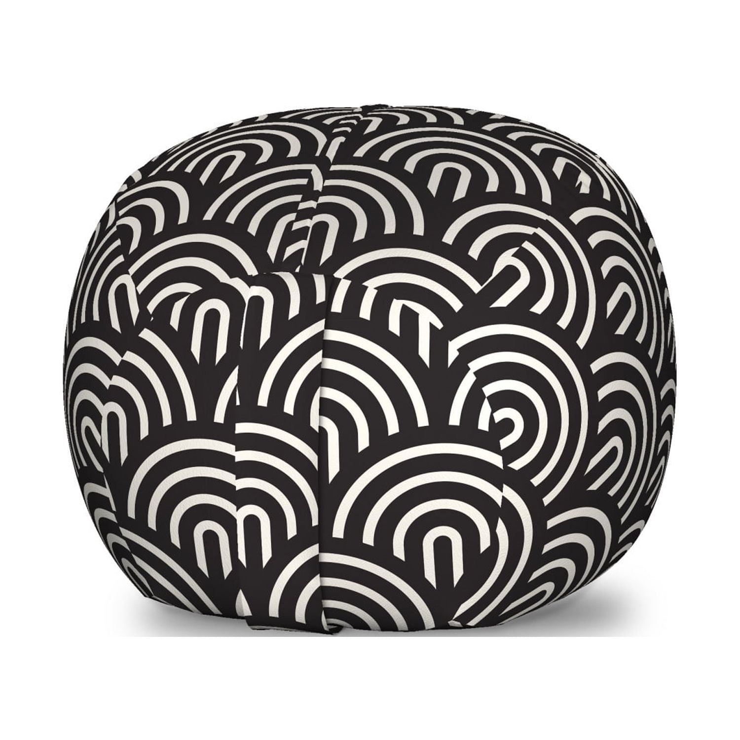 Scale Storage Toy Bag Chair, Overlapping Half Circle Arcs Modern Art ...