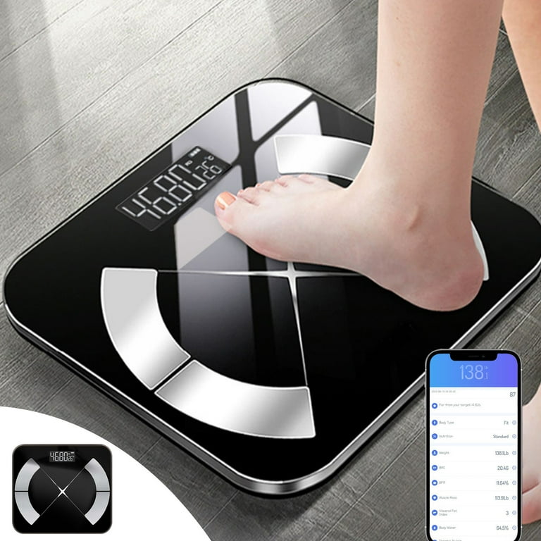 Scale for Body Weight Digital Bathroom Scales for People Bright LED Display Large Clear Numbers for the Elderly Safe Home Use