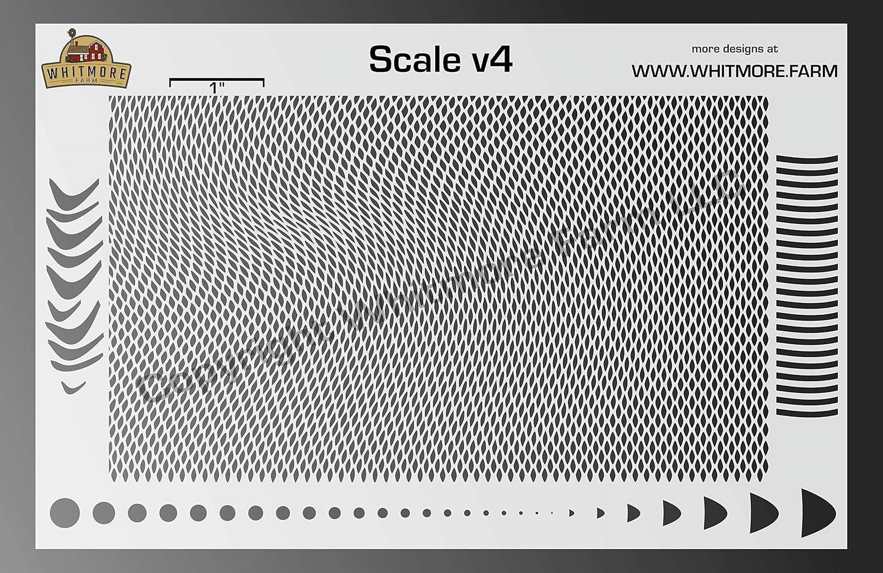 Scale v4 Mesh Fishing Lure Airbrush Stencil (7.5 Mil Mylar) - Walmart.com