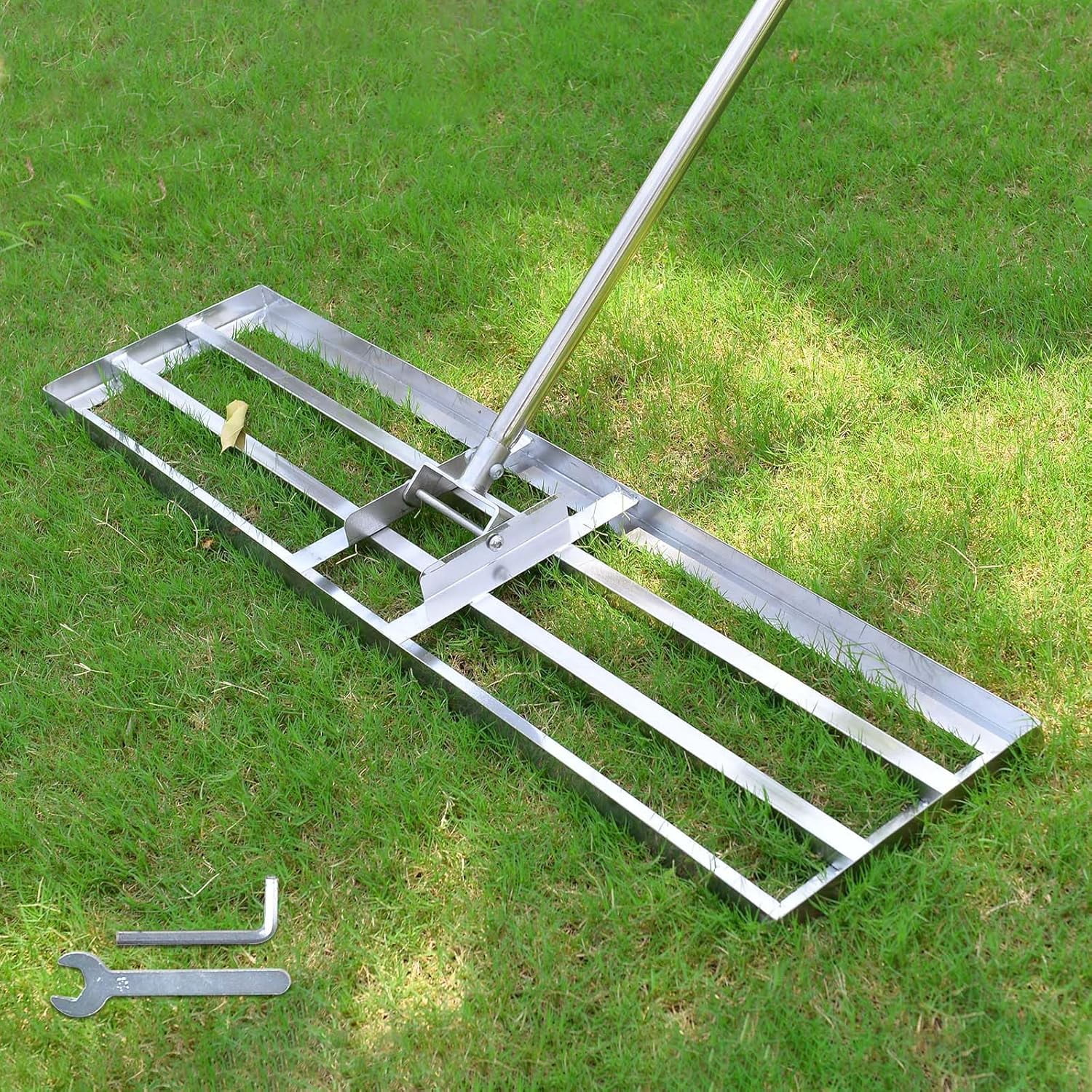 Scalebeard Lawn Leveling Rake-7 FT Level Lawn Tool / Soil Lawn Rake ...