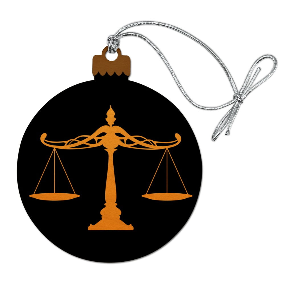 Scales Of Justice Legal Lawyer Wood Christmas Tree Holiday Ornament ...