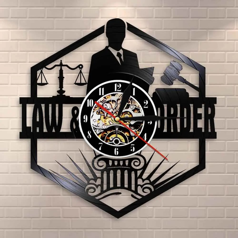 Scales of Justice Lawyer Office Attorney Vinyl Wall Clock,Vinyl Record ...