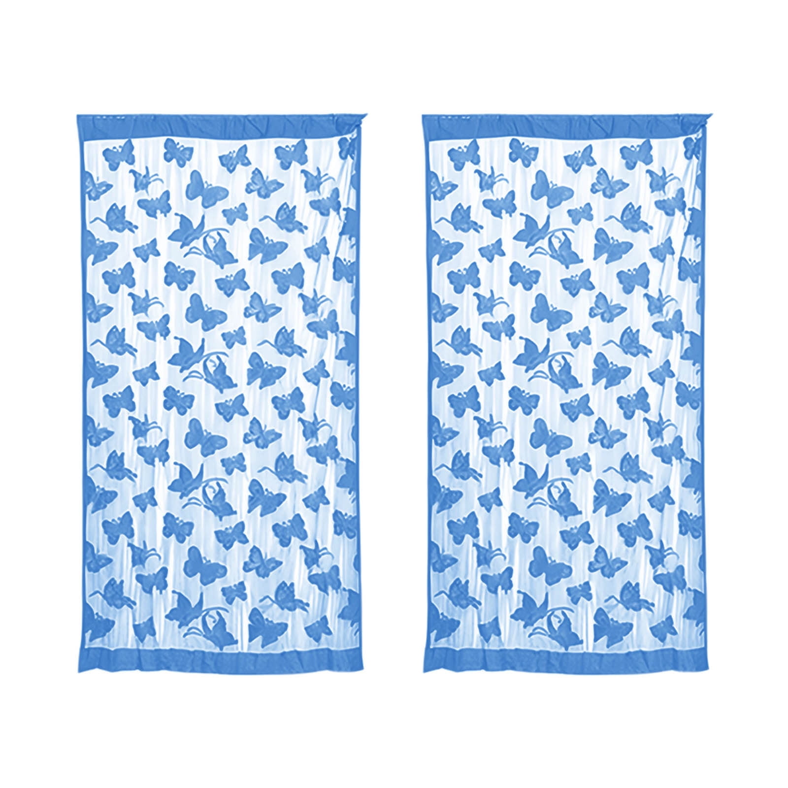Scalewing Thread Curtains, 2 Panels Sheer Decorative Partition Drapes ...