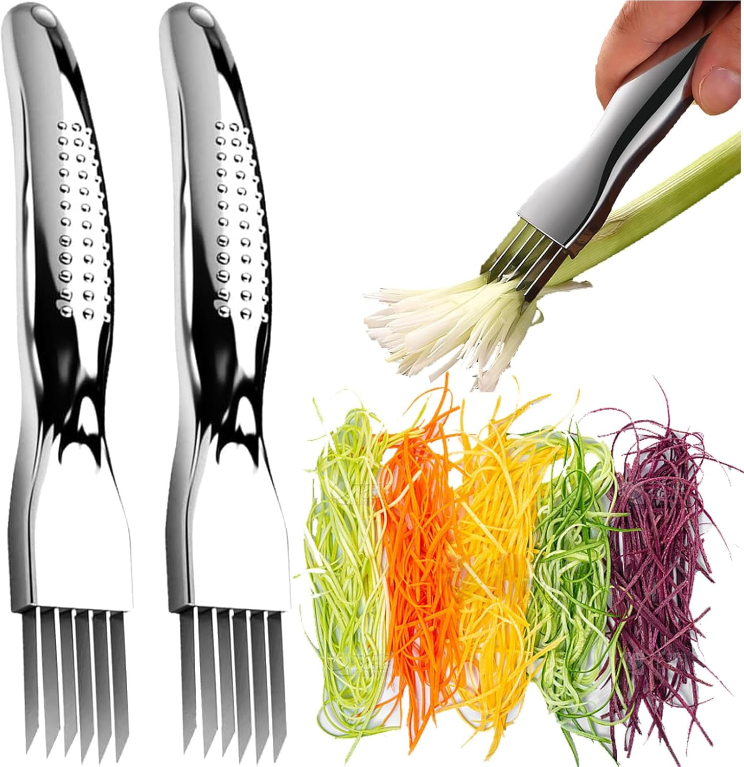 Scallion Cutter Kitchen, Shred Silk The Knife, Stainless Steel ...