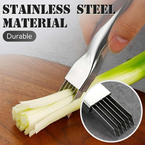 Scallion Cutter Shredder,Stainless Steel Vegetable Cutter,Green Onion ...