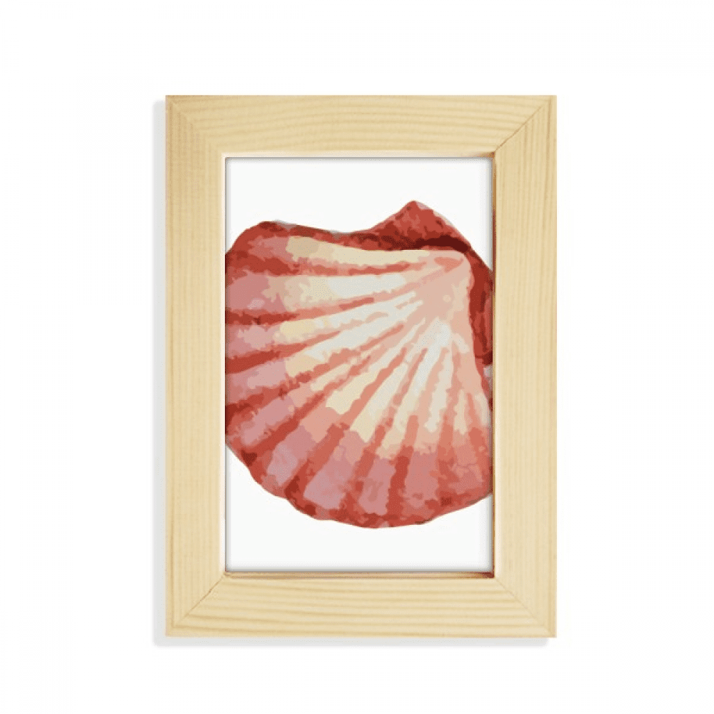 Scallop Marine Life Red Illustration Desktop Display Photo Frame ...