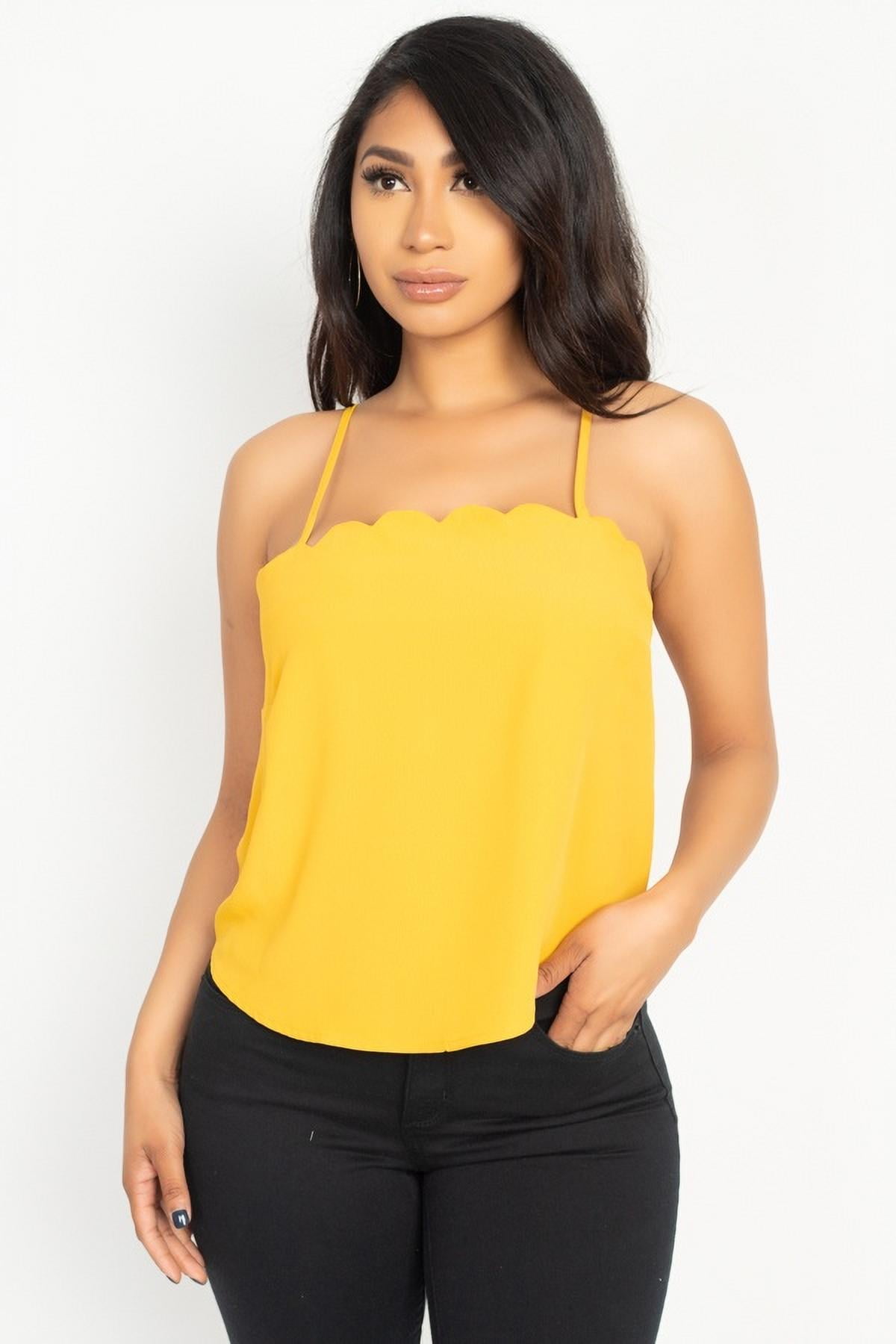Scallop Opening Cami Top - Walmart.com