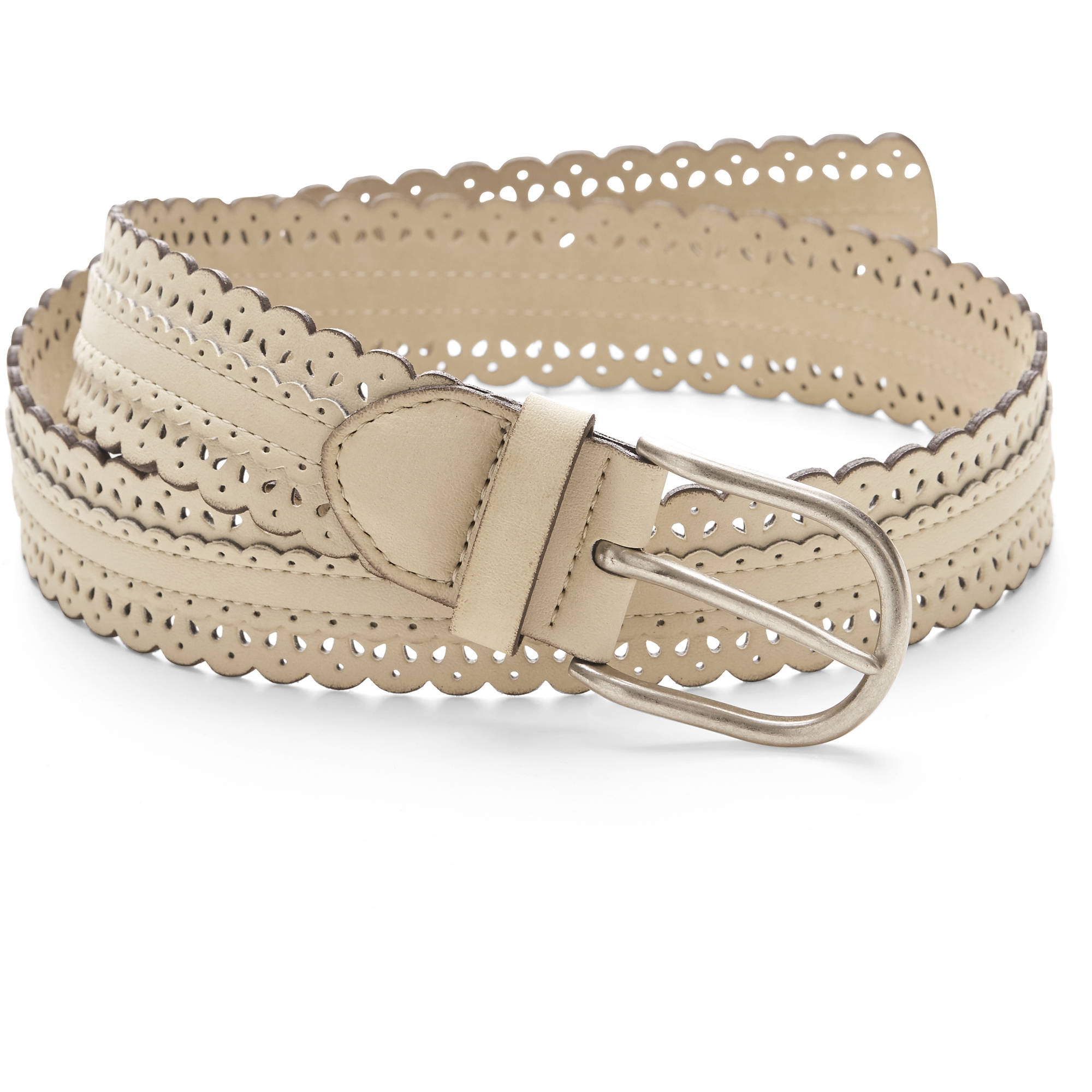 Scallop Perforated Overlay Belt - Walmart.com