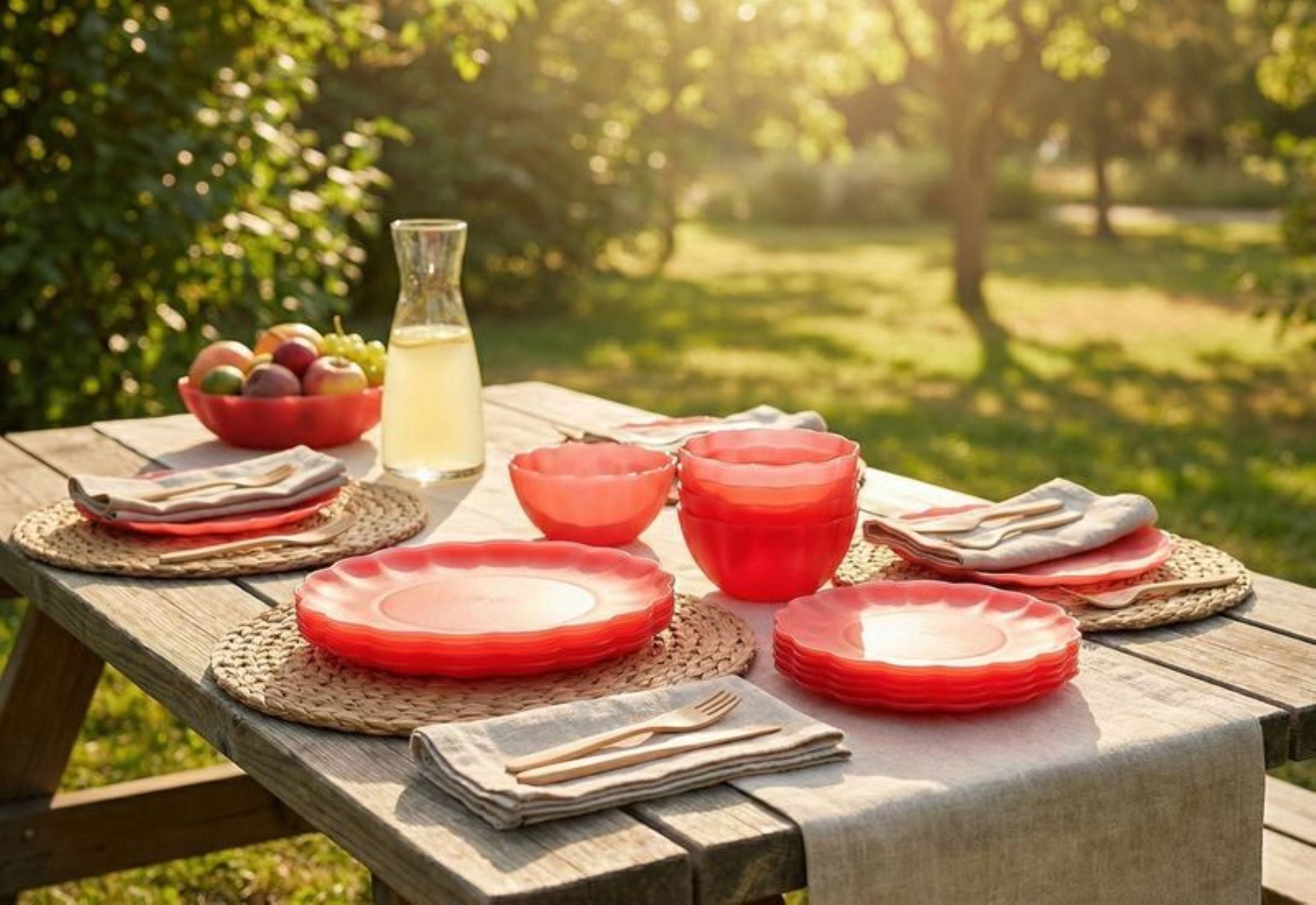 Scallop Petal PP 12-Piece Dinnerware Set - Pink - Walmart.com