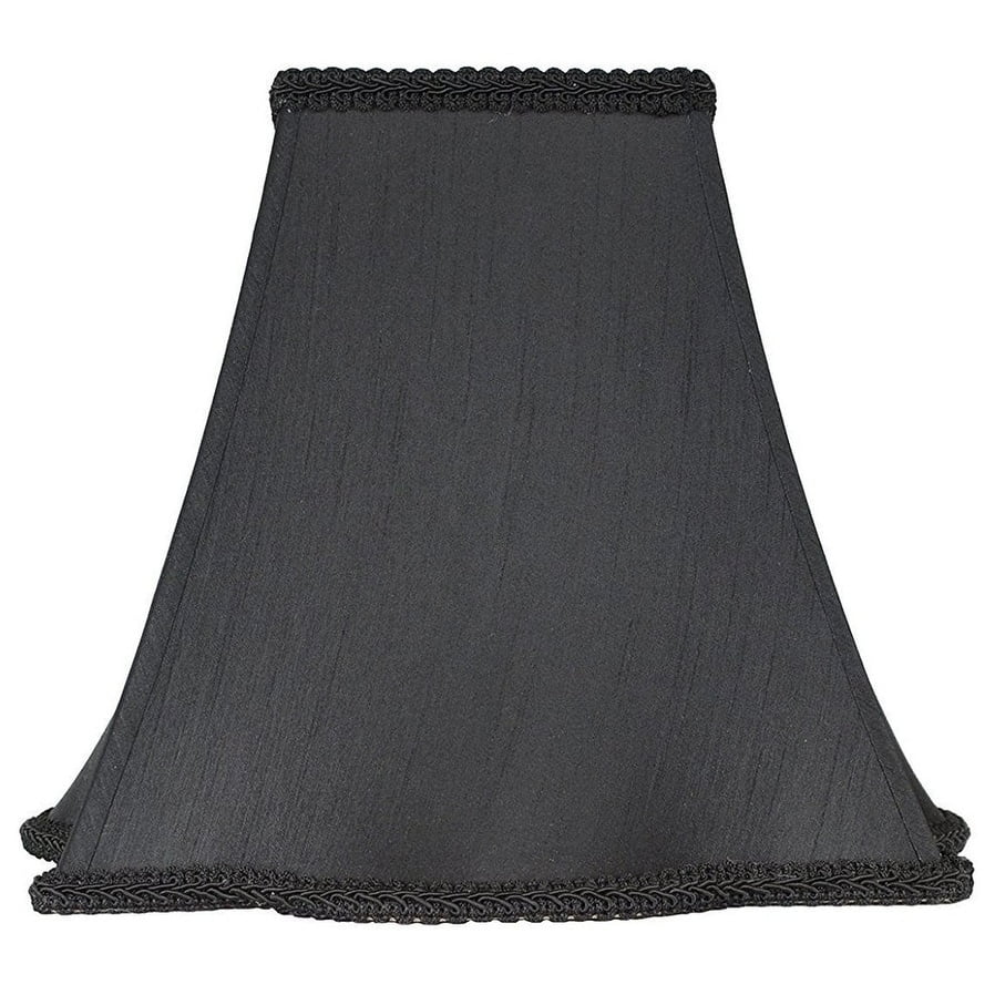 Scalloped Box Lamp Shade, 4" Top, 10" Bottom, 8" Slant Black - Walmart.com