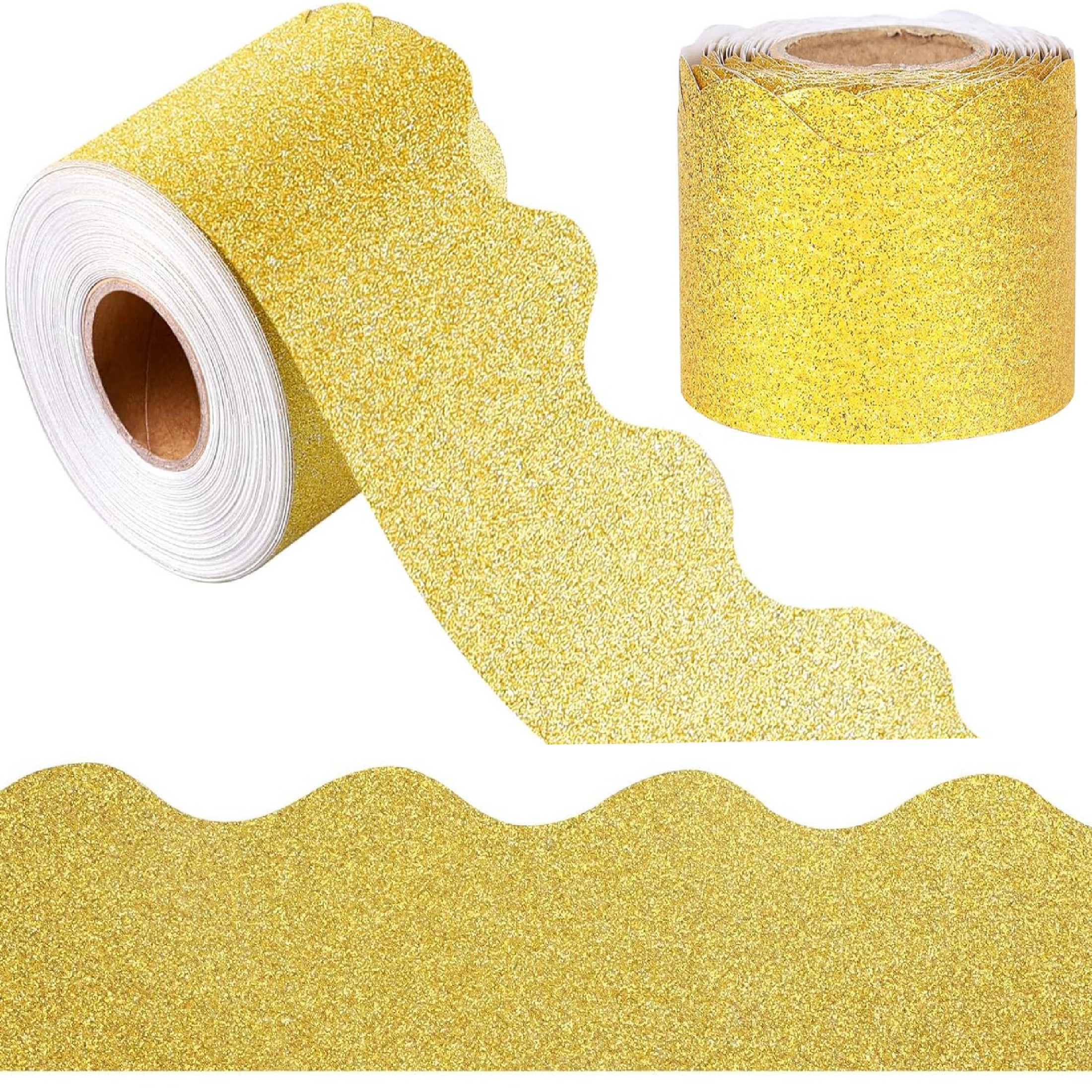 Scalloped Bulletin Board Borders,Bexikou 2 Rolls Scalloped Edge Wall ...