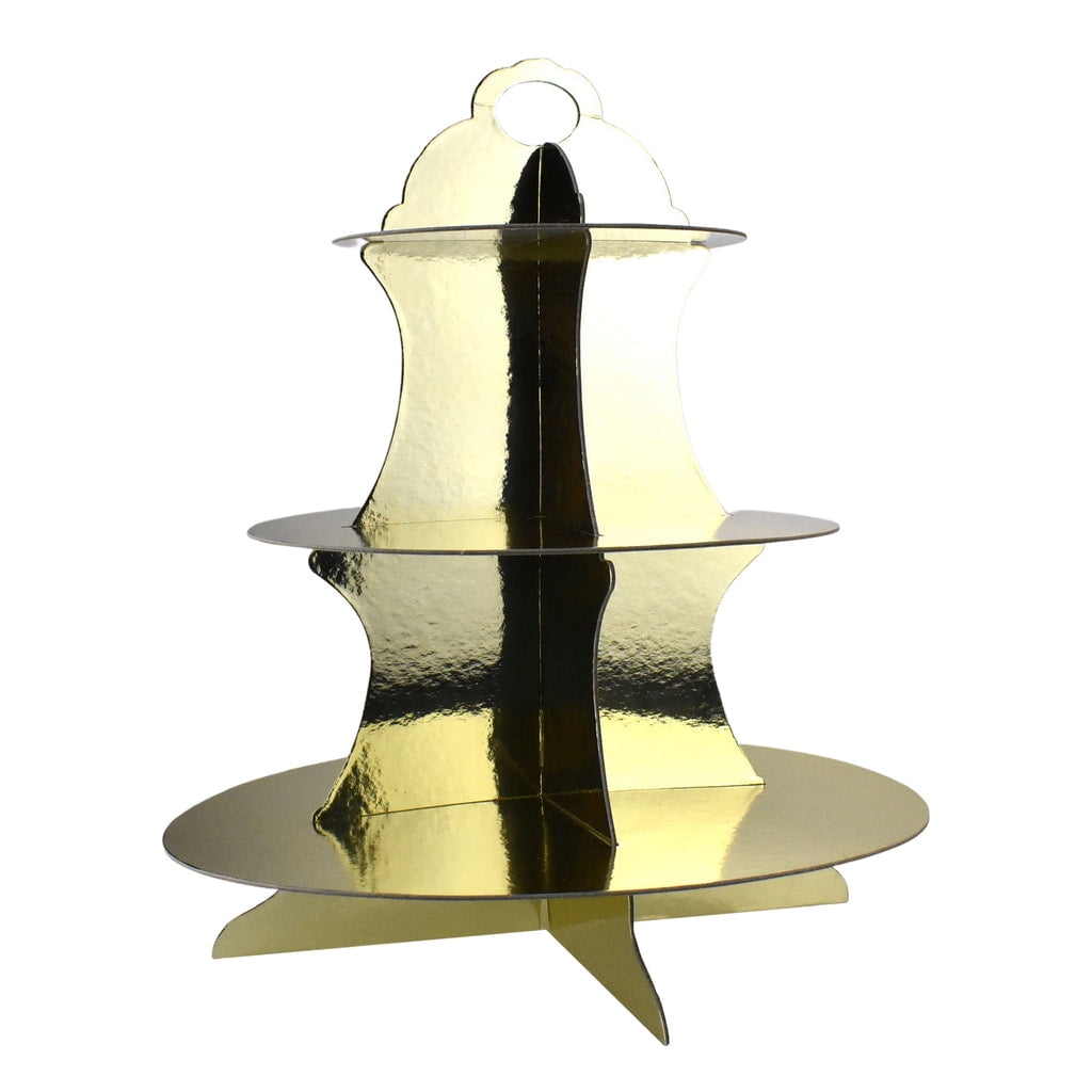 Scalloped Edge 3-Tier Treat Stand, 14-Inch - Gold - Walmart.com