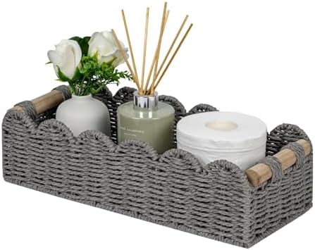 Scalloped Edge Toilet Paper Storage Basket, Living Room Home Cozy Decor ...