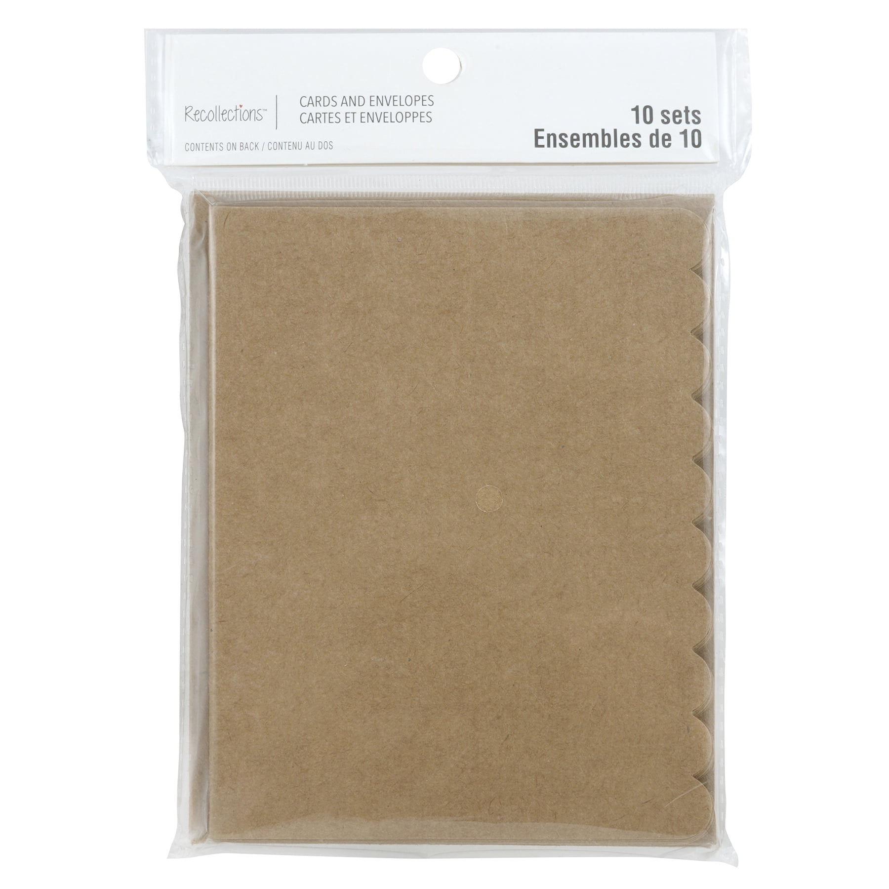 Scalloped Folded Cards & Envelopes by Recollections - 4.25" x 5.5 ...