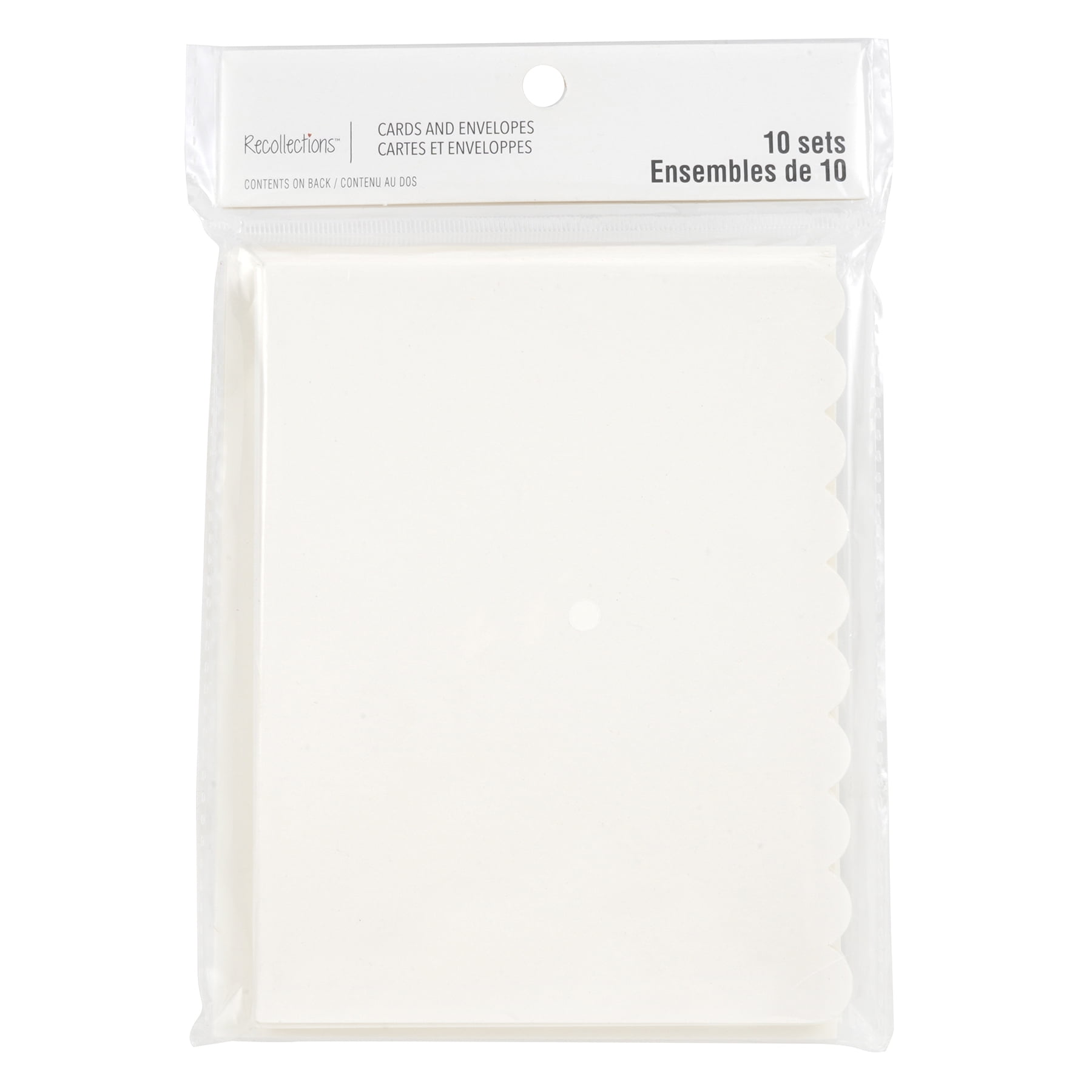 Scalloped Folded Cards & Envelopes by Recollections - 4.25" x 5.5 ...