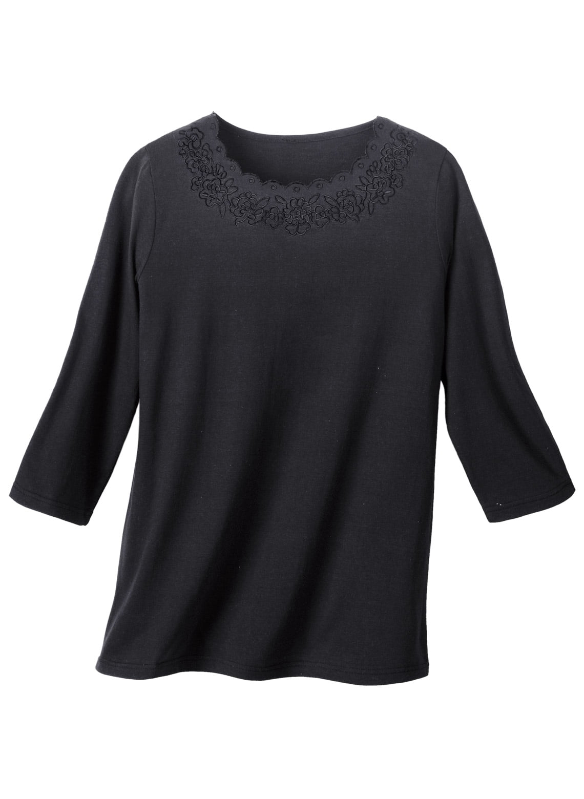 Scalloped Neck Top - Walmart.com