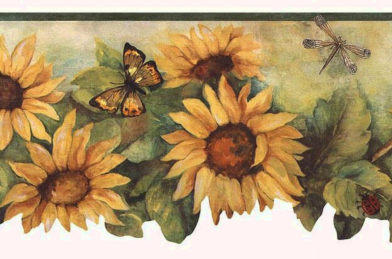 Scalloped Sunflower Wallpaper Border BG71362dc - Walmart.com