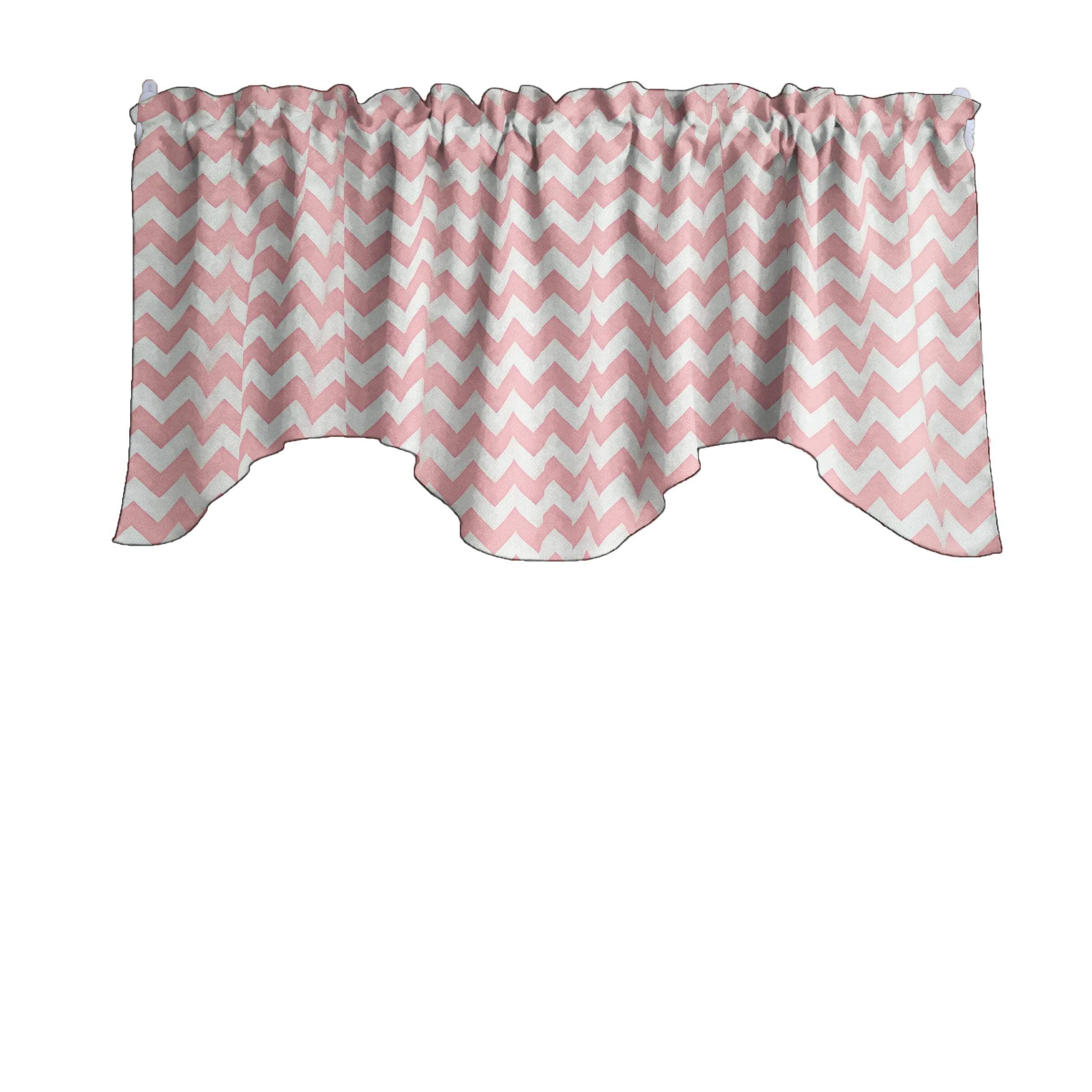 Scalloped Valance Cotton Chevron Zig Zag Print 58" Wide / 20" Tall ...