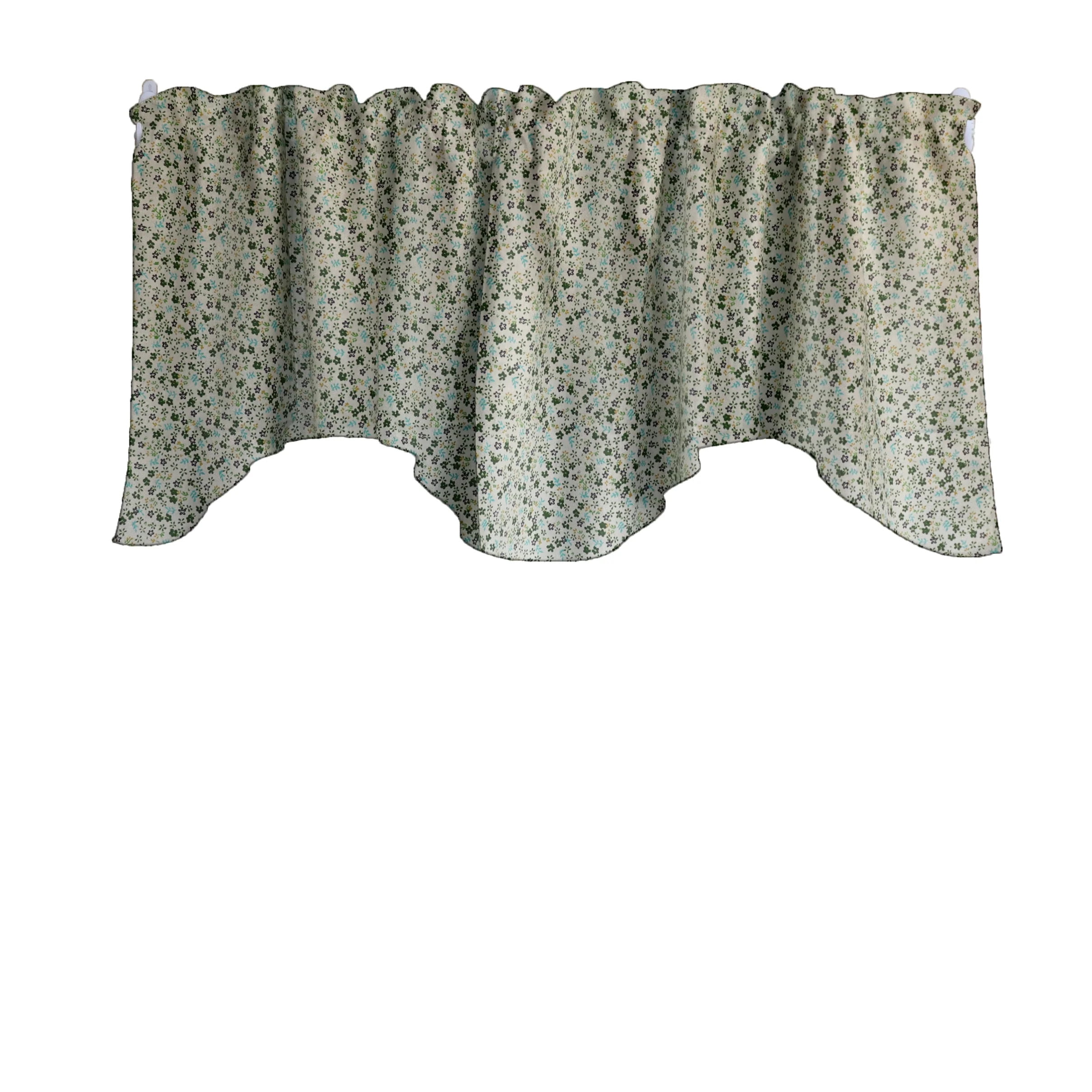 Scalloped Valance Cotton Floral Small Flowers Allover Print 58" Wide ...