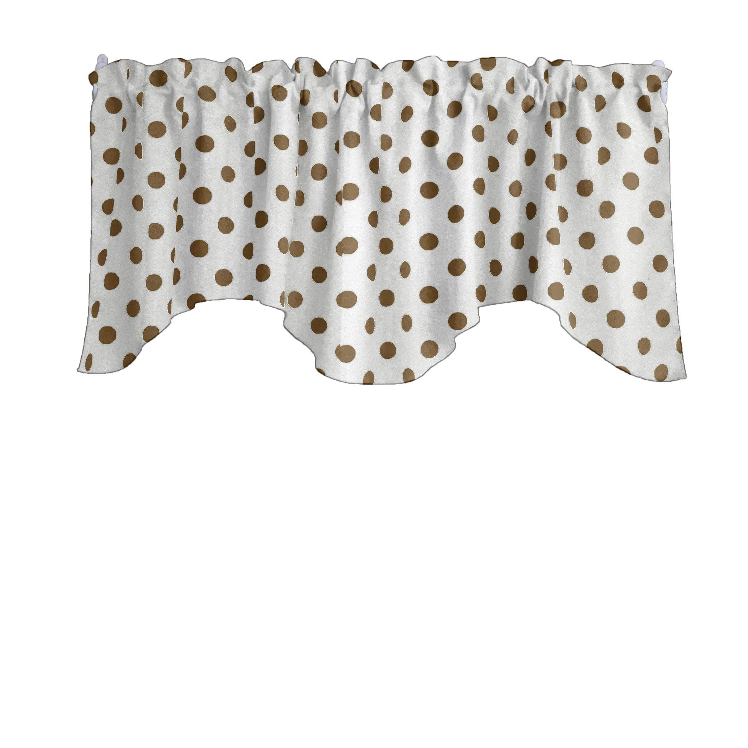 Scalloped Valance Cotton Polka Dots Print 58" Wide / 20" Tall - Walmart.com