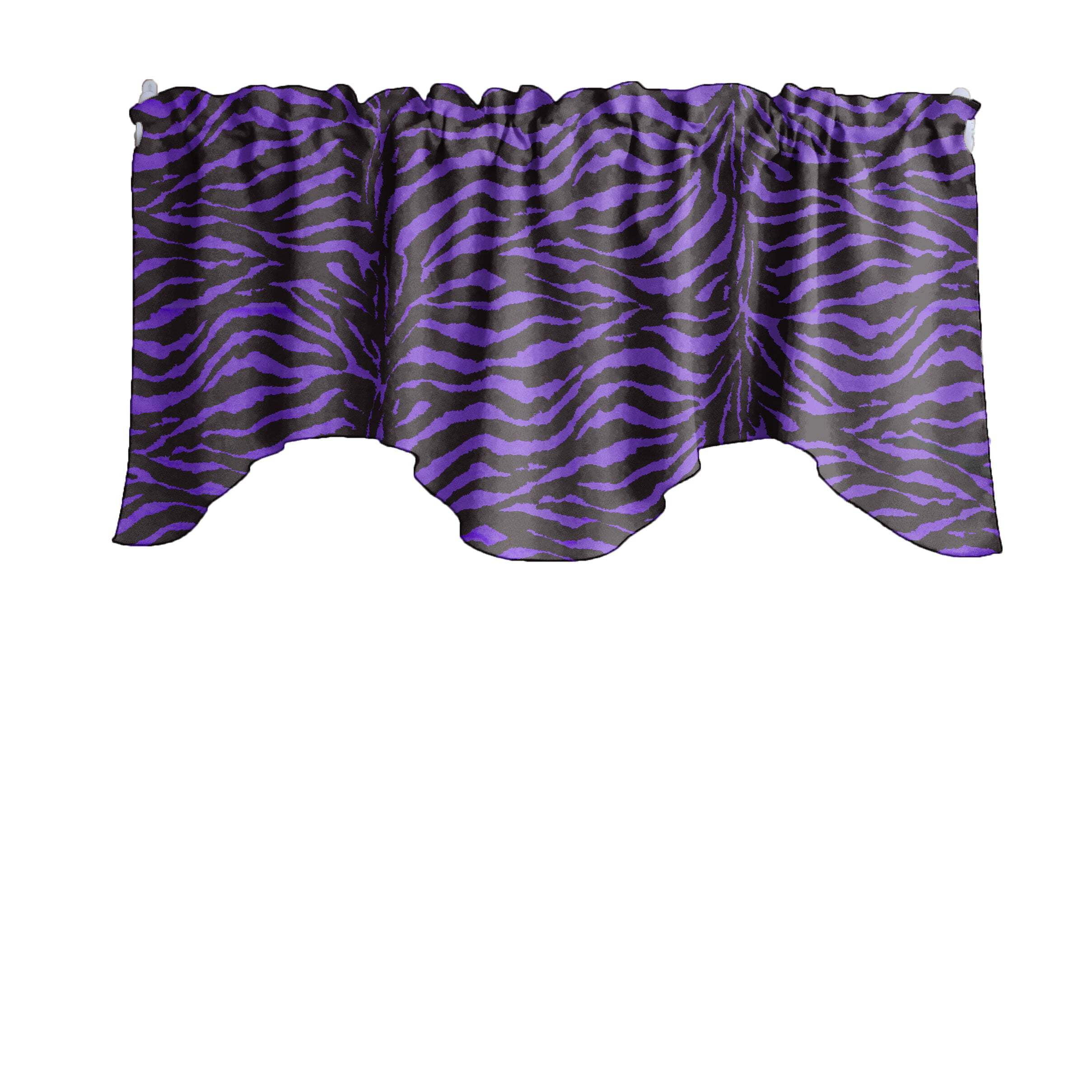 Scalloped Valance Cotton Zebra Print 58" Wide / 20" Tall - Walmart.com