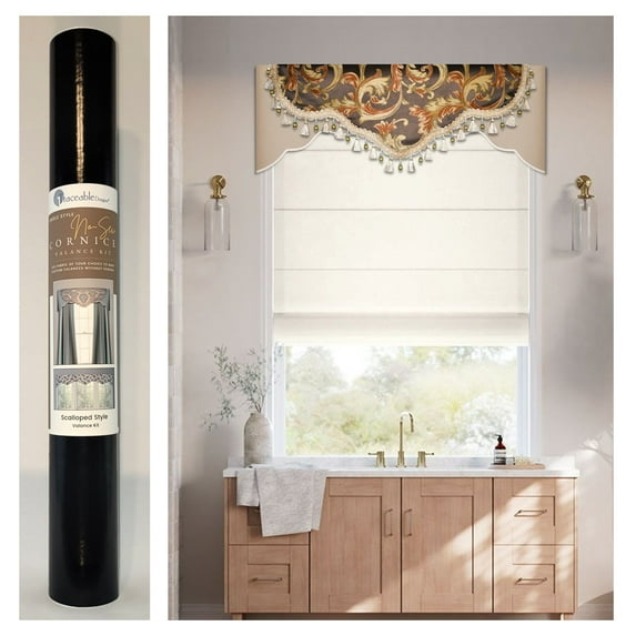 Traceable Designer, Scalloped Cornice-Valance Making Kit for No-Sew ...