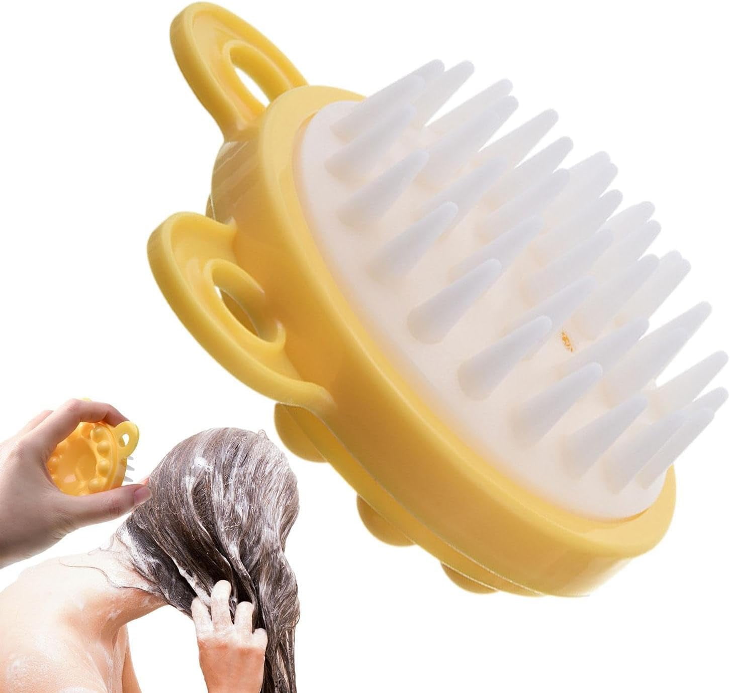Scalp Brush - Silicone Scalp Massager Shampoo Brush,Portable Silicone Scalp Massager Shampoo ...