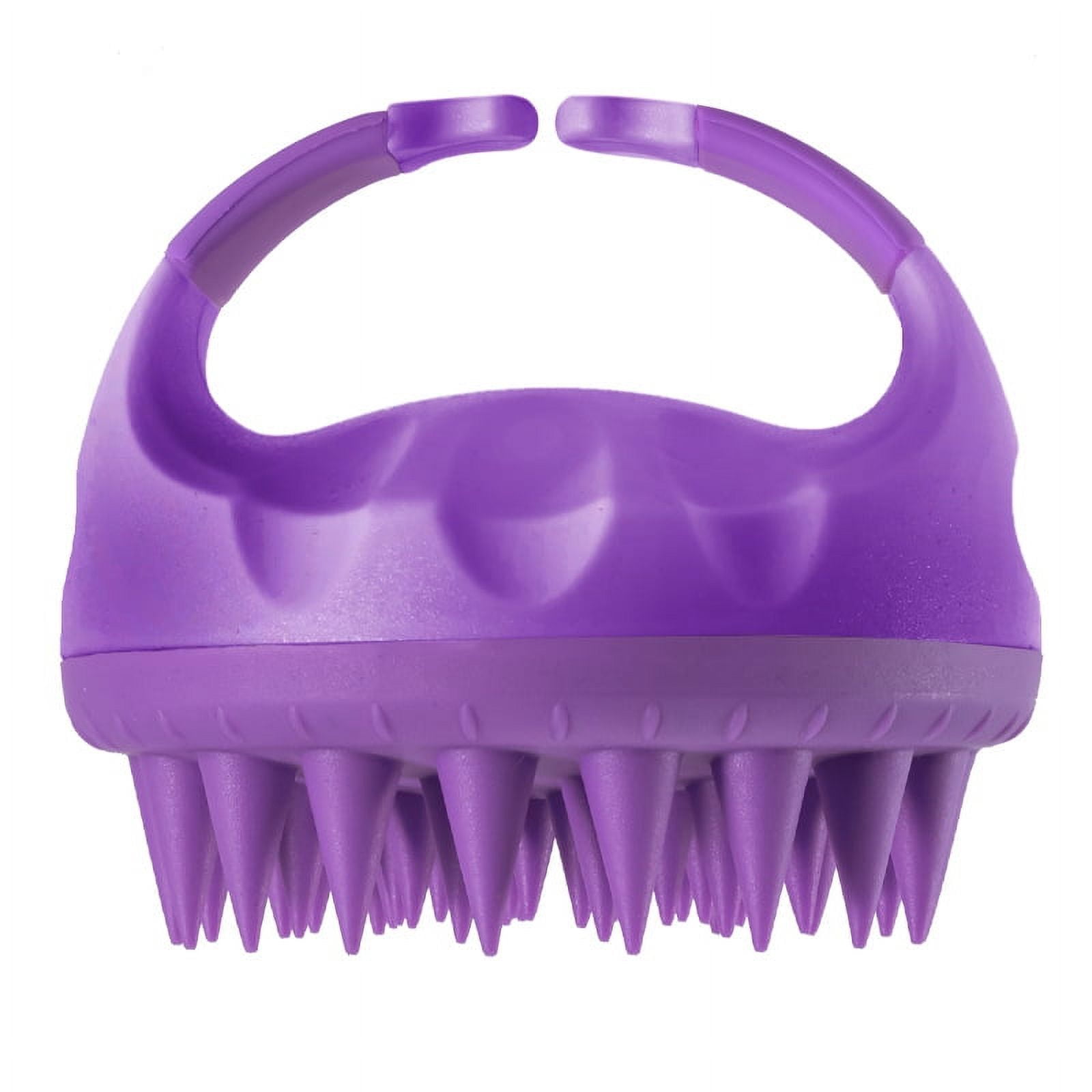 Scalp Brush For Dandruff Silicone Shower Brush Hair For Shower Purple