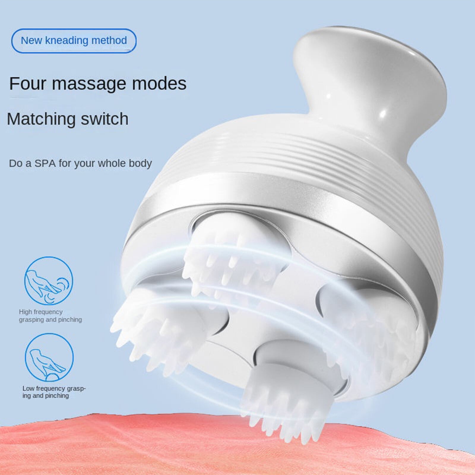 SunshineFace Electric Scalp Massager, Waterproof Portable Cordless ...
