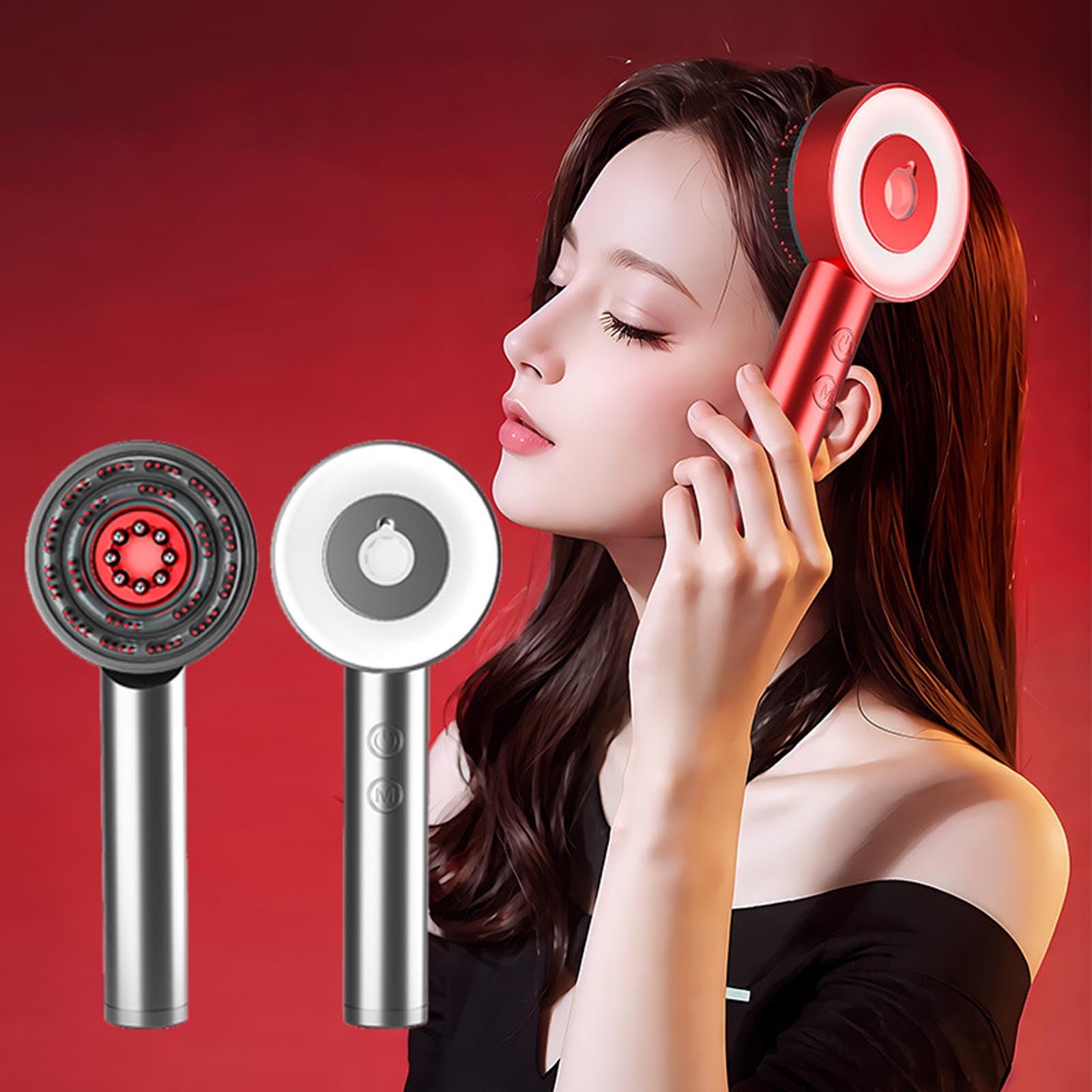 Scalp Massager Brush Shiatsu Hair Care Tool | 3ml Oil Applicator | 72 Soft Bristles | Waterproof ...