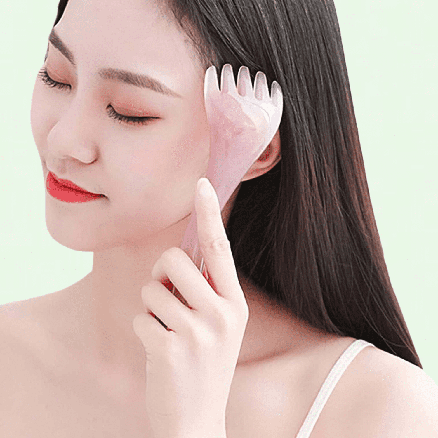 Scalp Massager Comb, Relaxation Gua Sha Massage Tool, Pink 1PCS ...