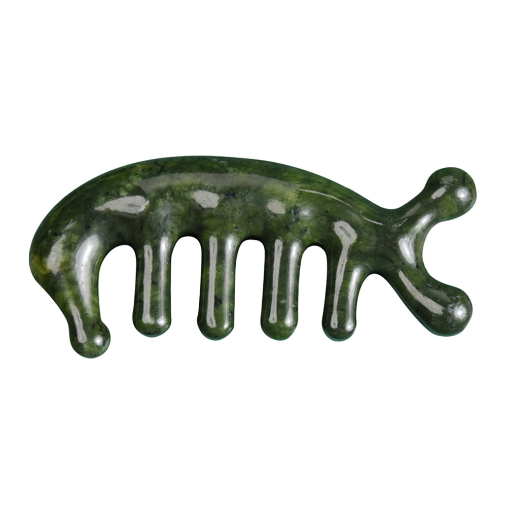 Scalp Massager Creative Wide Tooth Comb Handheld Comb Jade Massaging ...