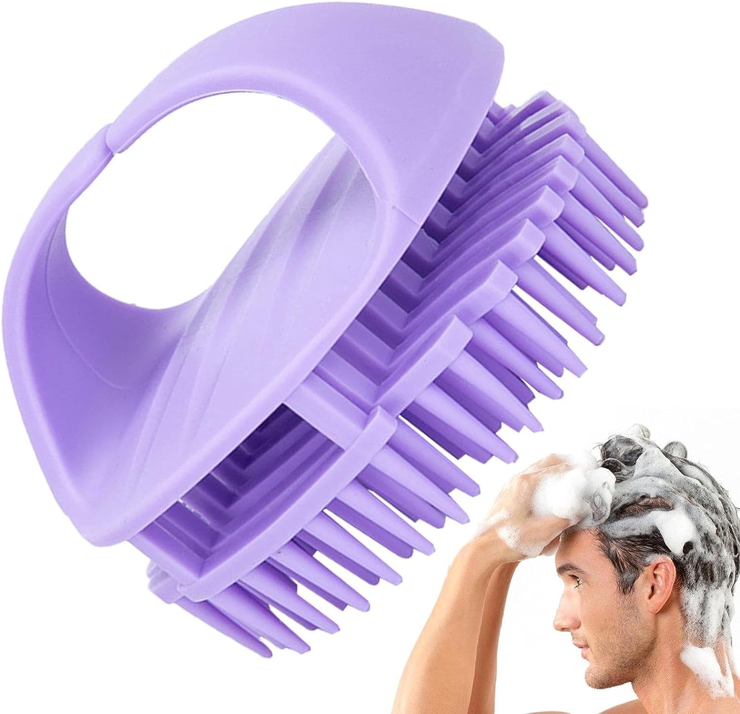 Scalp Massager,Hair Scrubber Shower Massaging Brush - Hair Scalp ...