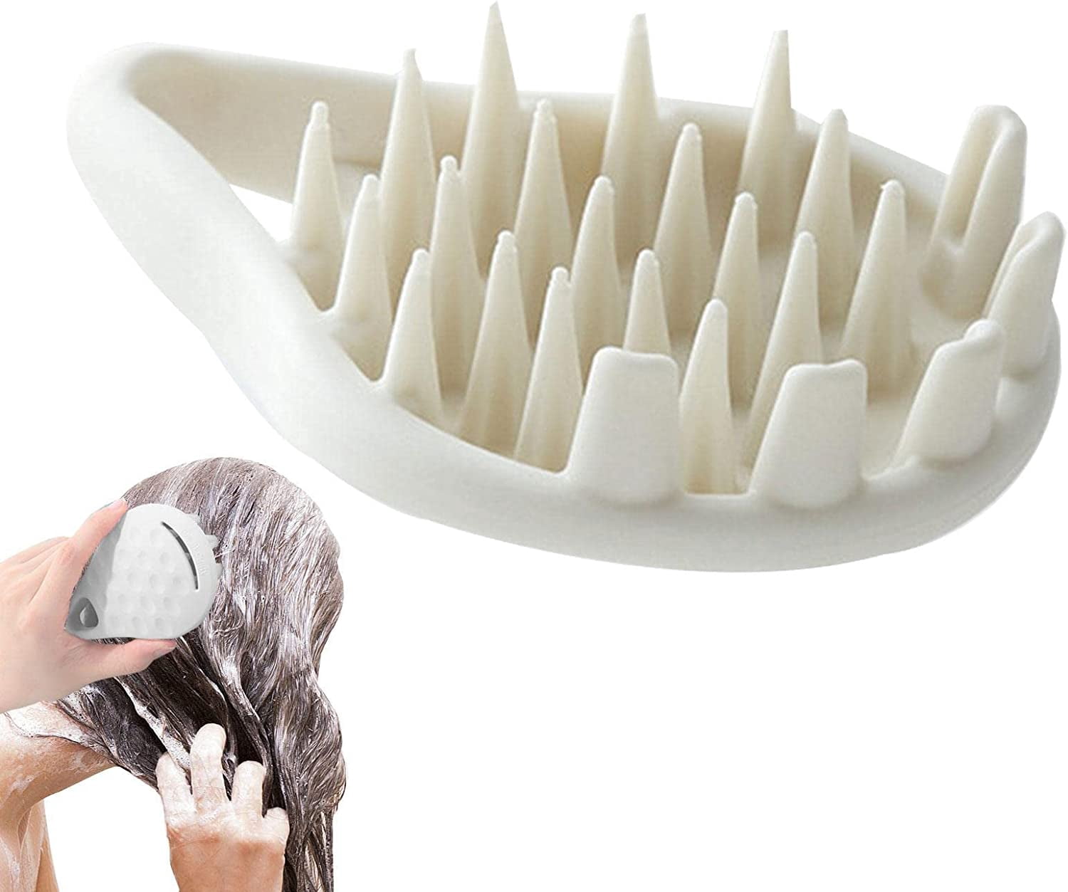 Scalp Massager,Scalp Massager Shampoo Brush - Soft Silicone Bristles ...