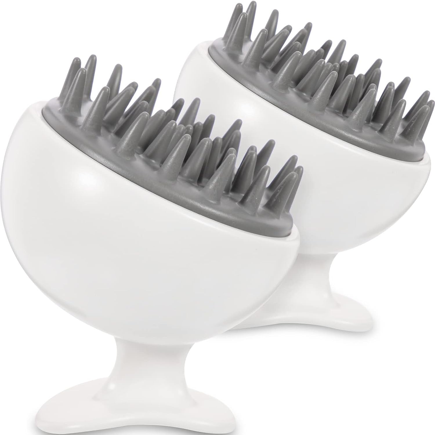 Scalp Massager Shampoo Brush 2pcs Soft Silicone Scalp Scrubber Wet and ...