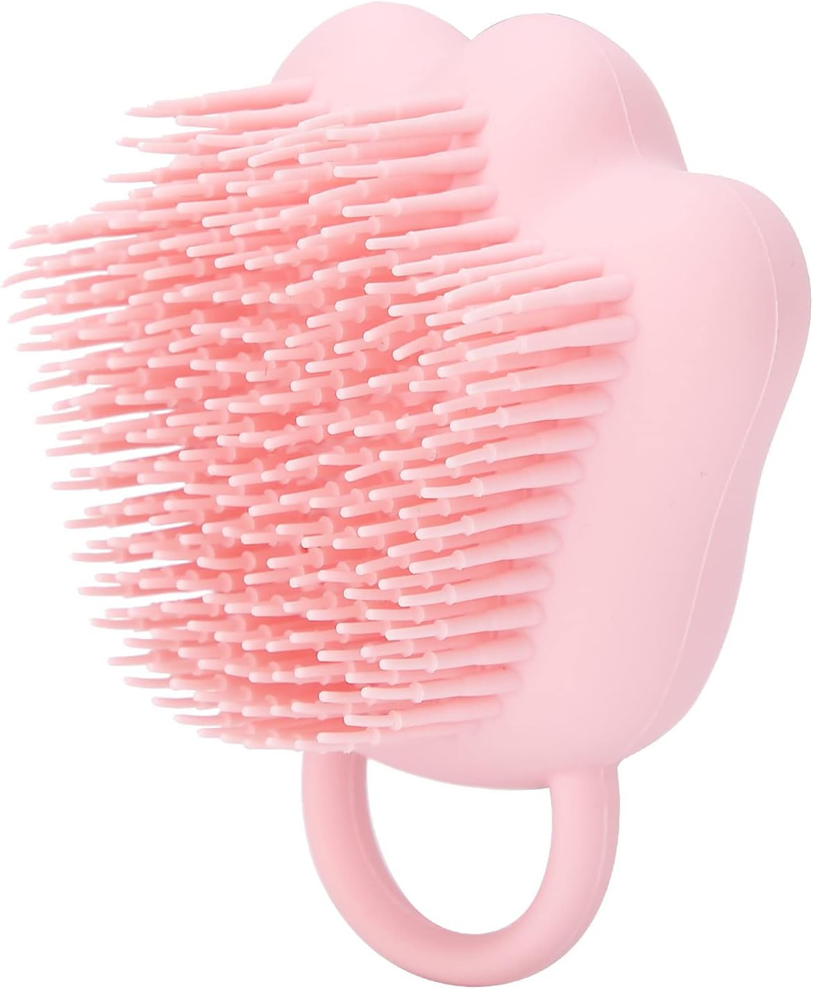 Scalp Massager Shampoo Brush, Silicone Hair Brush Multi-Functional Cute Cat Paw Shaped Bath ...