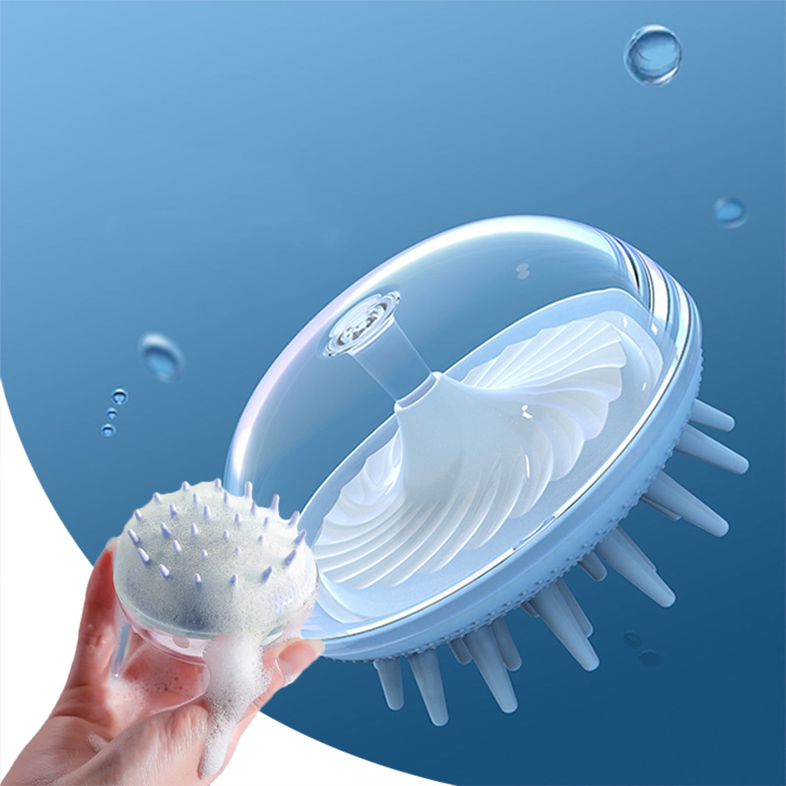 Scalp Massager Shampoo Brush With Soft Silicone Bristles For Scalp Care ...