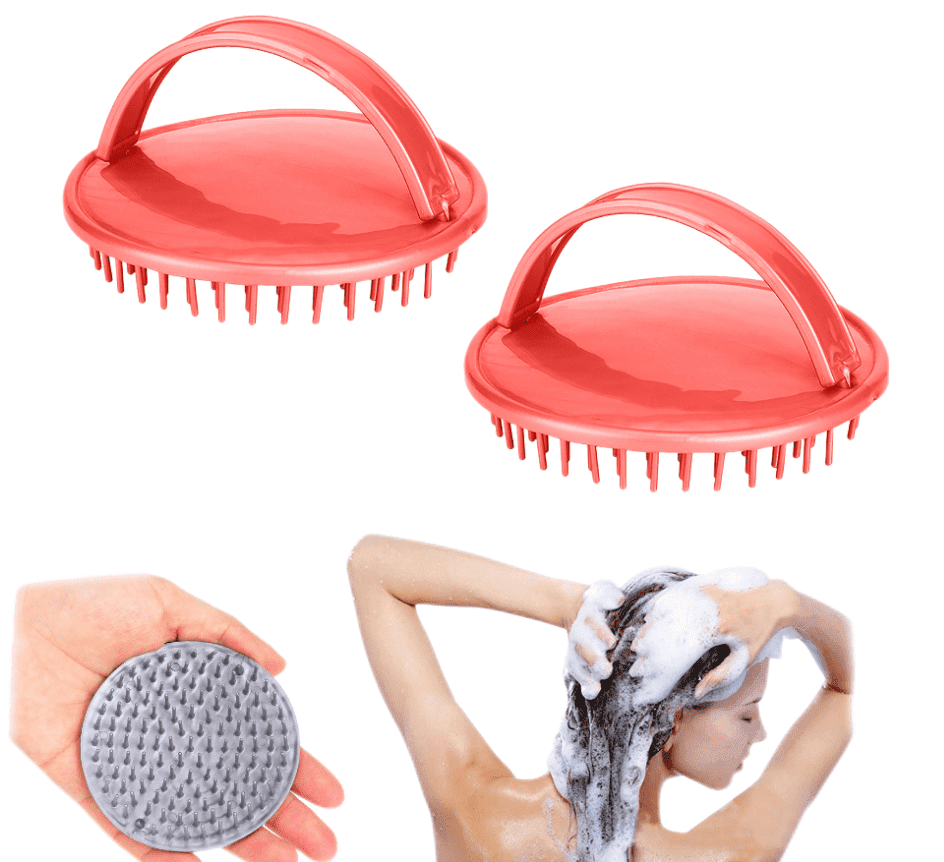 2 PC Scalp Massager Shampoo Brush for Dandruff Removal and Hair Growth ...