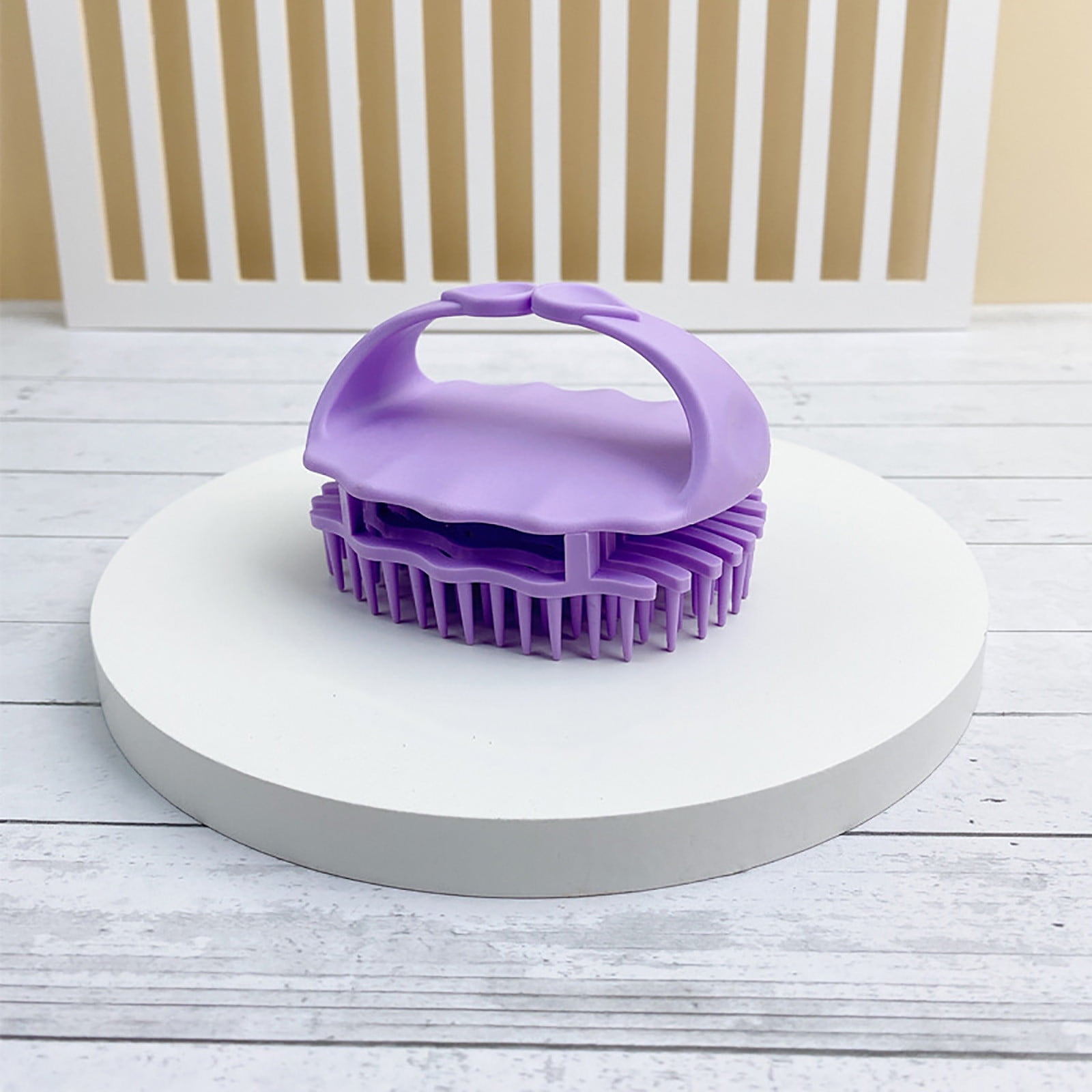 Scalp Massager Shampoo Brush with Long Bristles, Silicone Scrubber Hair ...