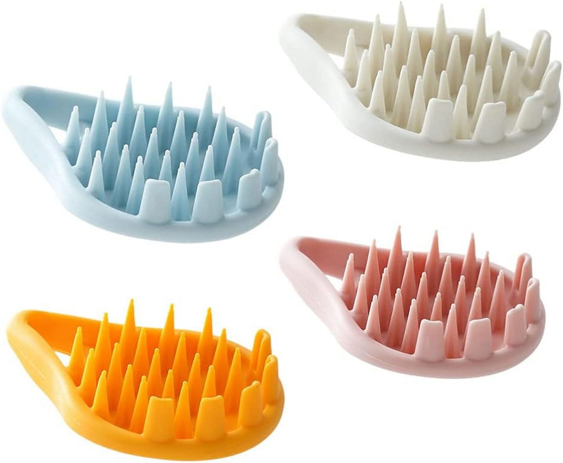 Scalp Massagers 4PCS Hair Scalp Brushes Silicone Shampoo Scalp Massager ...