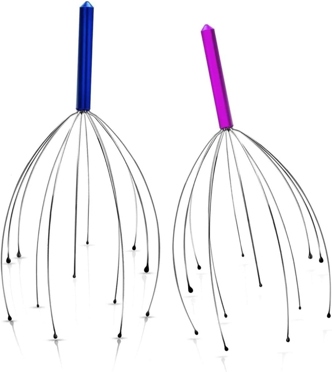 Scalp Massagers Stress Relax, Head Scratcher with 12 Fingers, Scalp ...