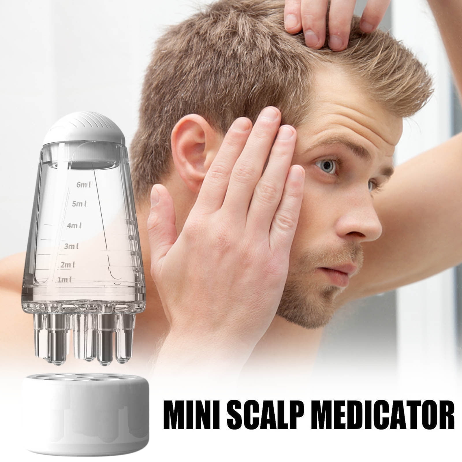 Scalp Oil Applicator Hair Comb With Small Roller Ball Head Scalp