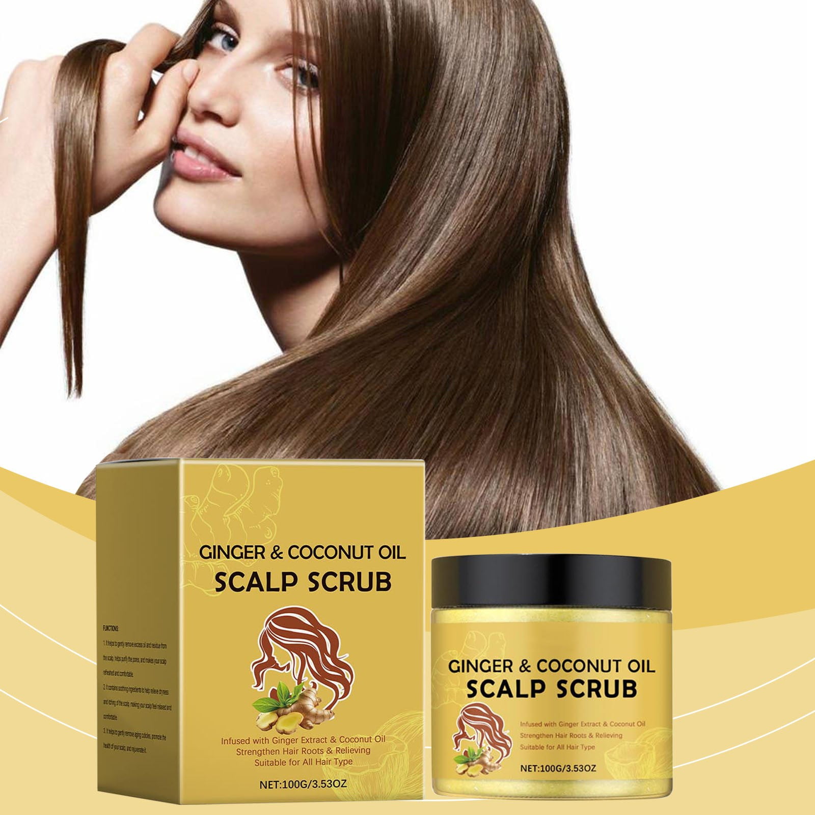 Scalp Scrub Exfoliator for Build Up Removal | Ginger & Hyaluronic Acid ...