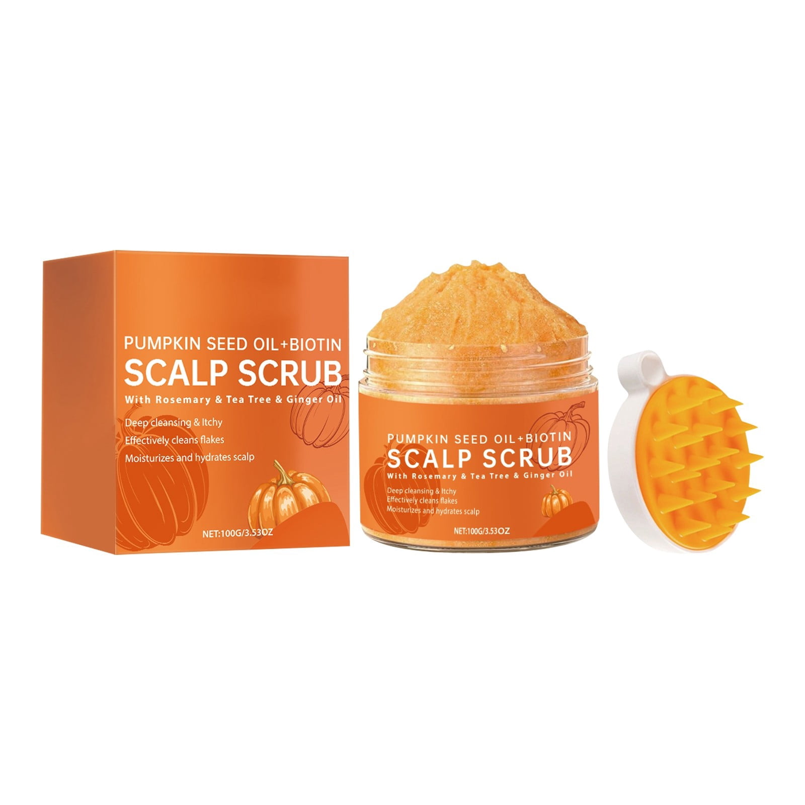 Scalp Scrub, Pumpkin Seed Oil Scalp Exfoliator With Biotin & Rosemary ...
